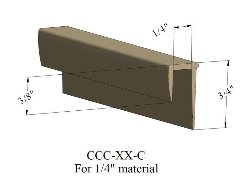 Tarkett / Johnsonite CCC-XX-C Cove Cap 1/4" 480' LF/Box (40 pieces per