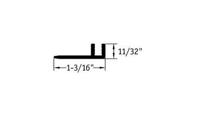 Tarkett / Johnsonite CDB-00-A T-Molding Track 11/32" x 1- 3/16" 240' L