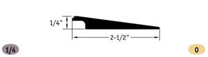 Tarkett / Johnsonite CTA-XX-J Wheeled Traffic Transition 1/4" Moulding