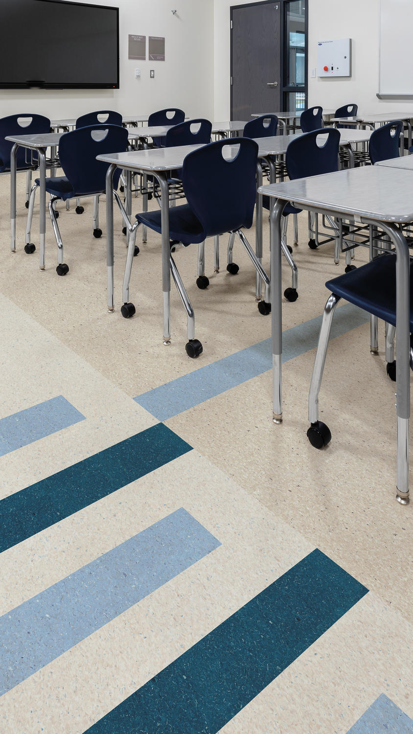 Tarkett VCT II 598 Deep Water 12" x 12" Vinyl Composition Tile (45 Sq.