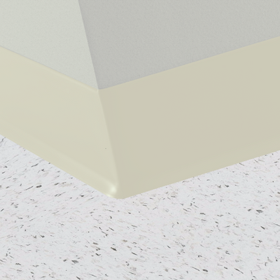 Roppe Pinnacle Wall Base White 3" x 4' (30 Pcs. / Box) by 1/8" Cove (w